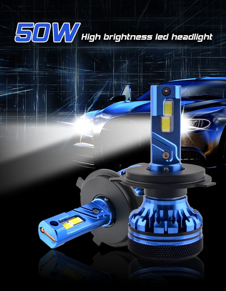 Prilight P9 PRO Faros LED H4 100W 10000LM Sistema de iluminación ...